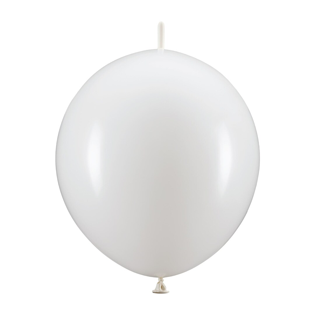 White Linking Latex Balloons 20ct | Link Balloon Garland Kit | Wedding ...