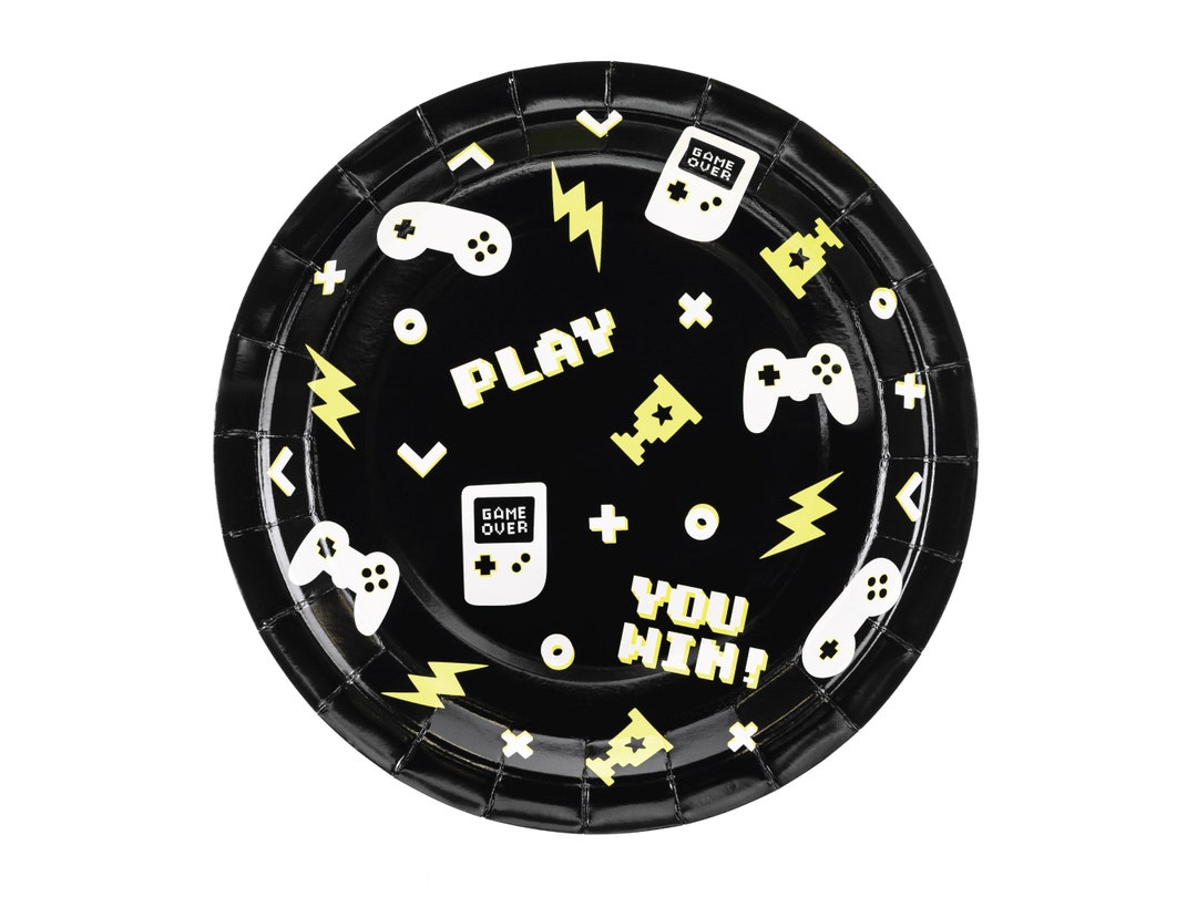 Video Game Birthday Plates (6ct) – Level up Gamer Party Decor for Kids ...
