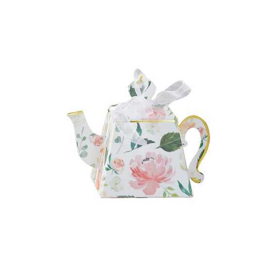 Floral Teapot Favor Boxes 24ct Tea for Two Birthday - Etsy