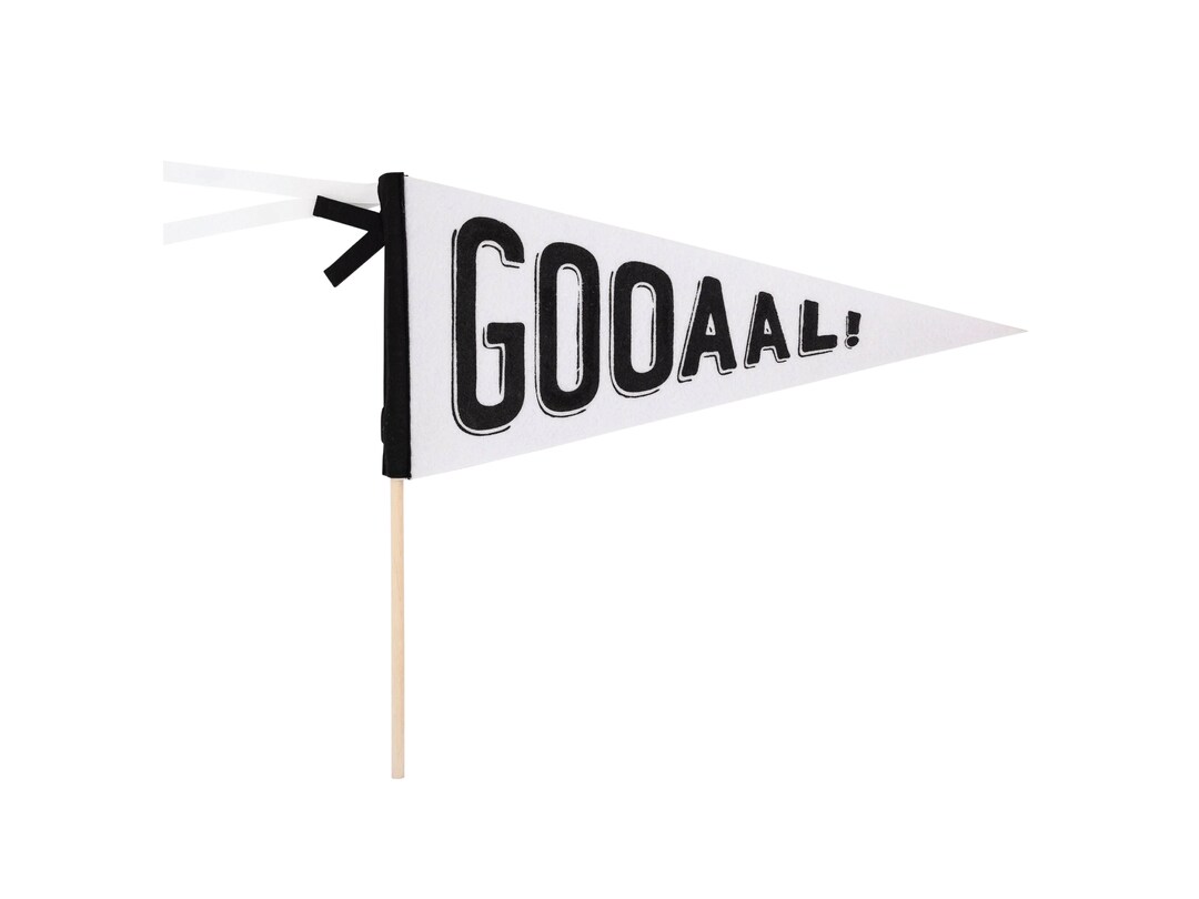 Soccer Goal Felt Pennant Flag 1ct | Soccer Birthday | Let's Kick It ...