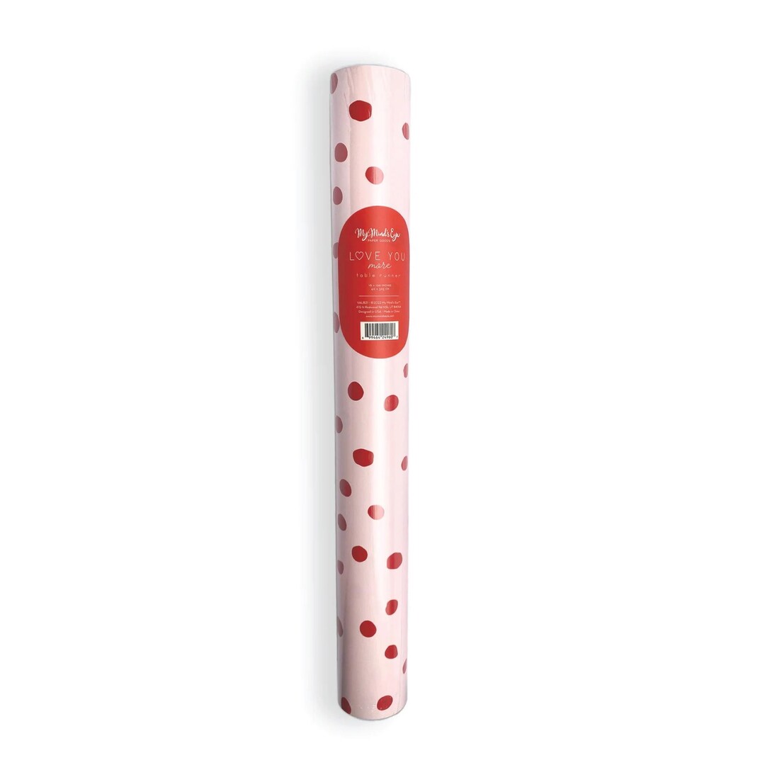 Pink With Red Dots Paper Table Runner – Valentine Party Table Decor - Etsy