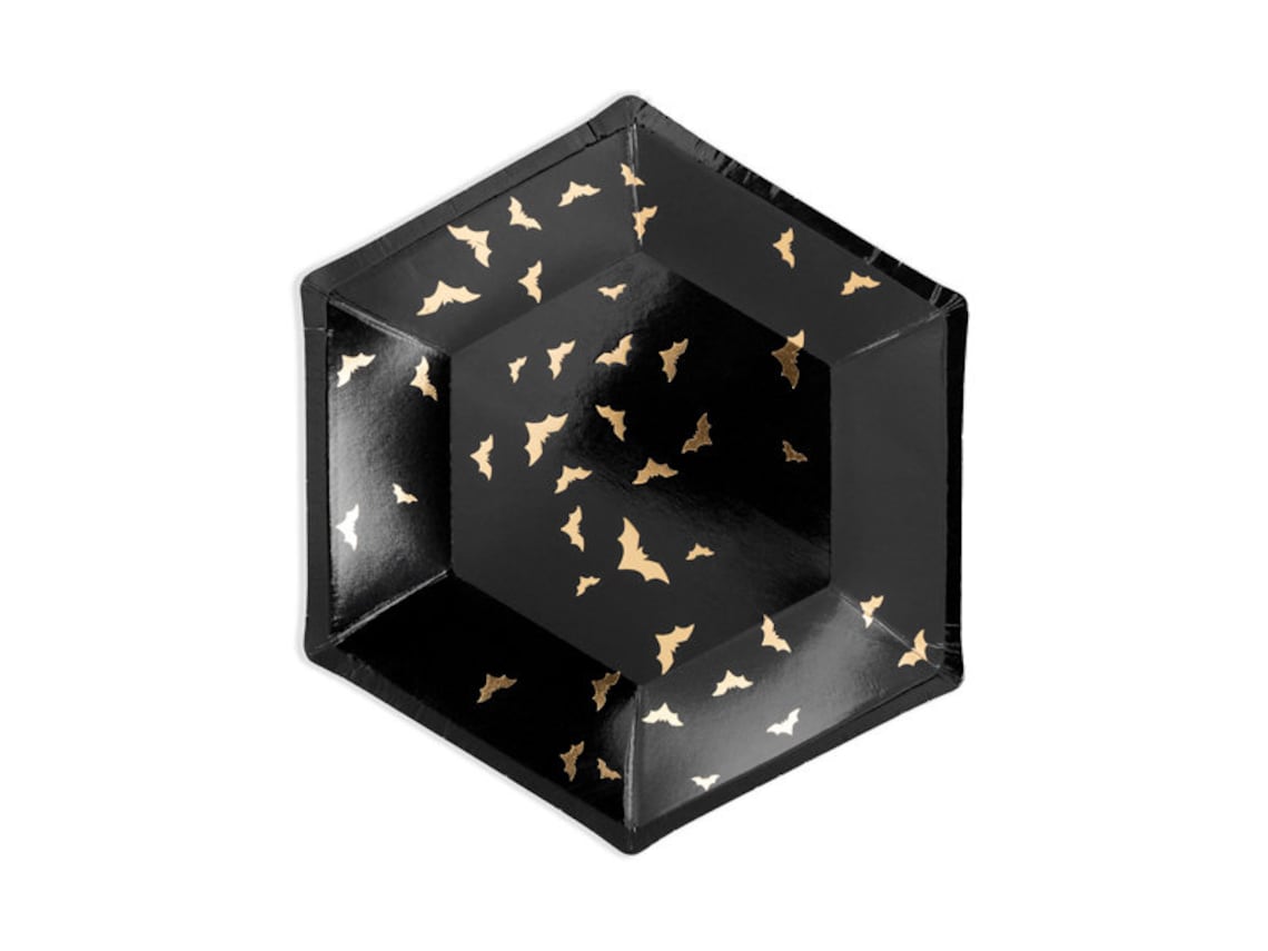 Black & Gold Bat Confetti .5oz – Halloween Party Table Decorations ...