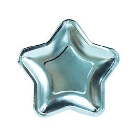 Metallic Blue Star Lunch Plates Baby Shower Twinkle - Etsy