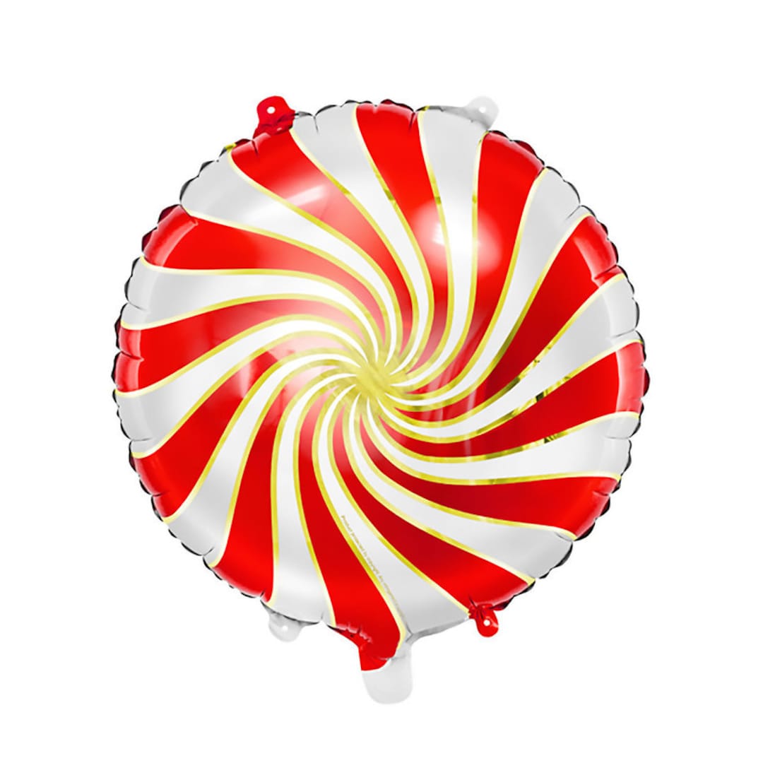Round Candy Cane Foil Balloon 14in | Candy Land Party Decor | Kids ...