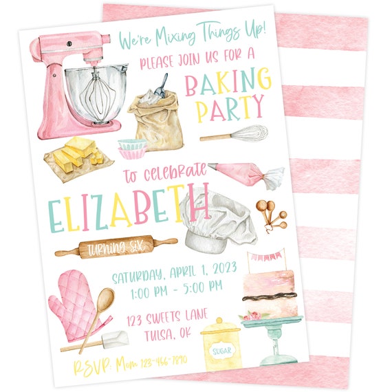 Printable Baking Party Invitation | Cupcake Party Invite | Sweet Shoppe ...