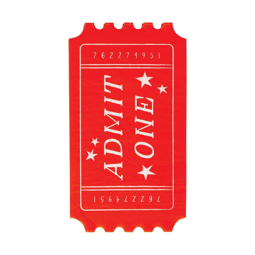 Admit One Carnival Ticket Guest Napkins 24ct Carnival Party Supplies ...