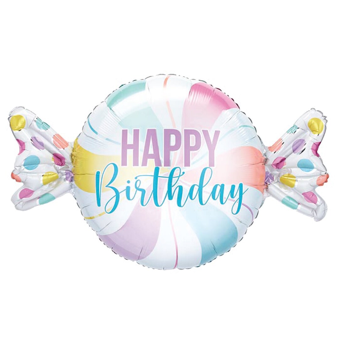 Pastel Candy Swirl Balloon 18" | Candy Land Party Decor | Candy ...