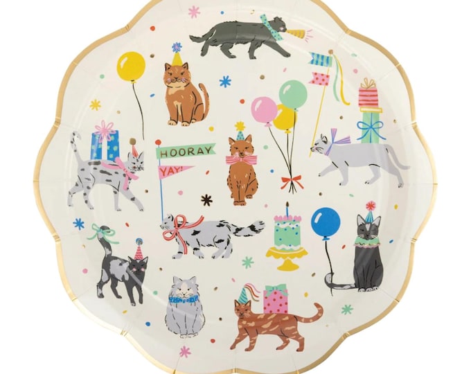 Cat Plates (8 Ct.) - Etsy