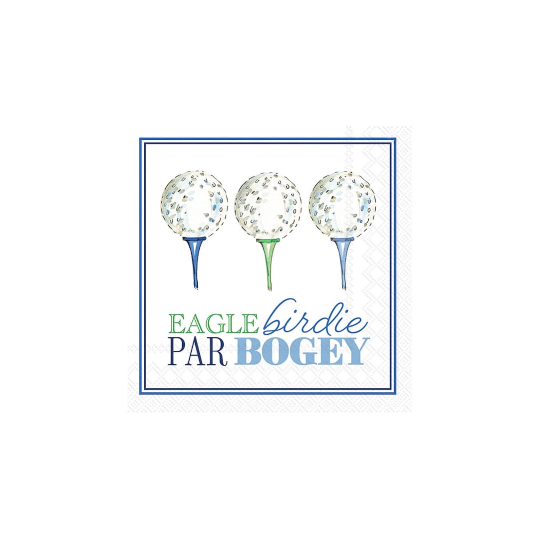 Eagle Birdie Par Bogey Golf Cocktail Napkins 20ct | Golf Napkins | Golf ...