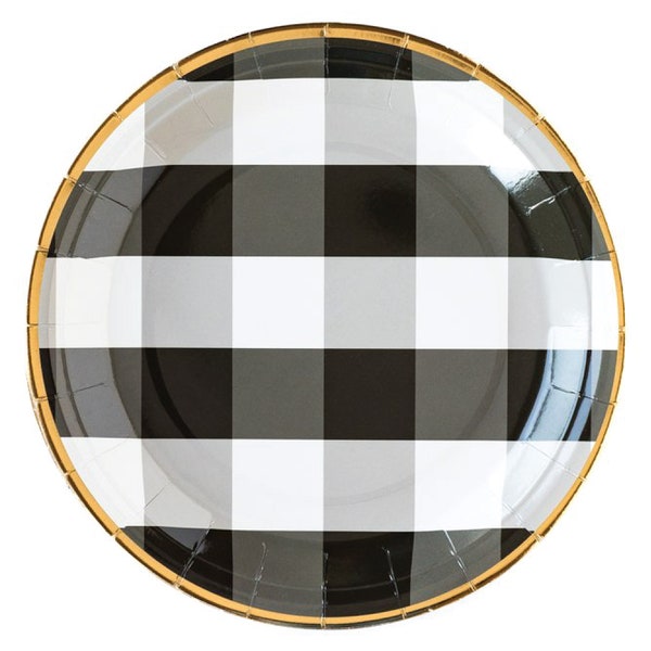Black and White Paper Plates - Etsy