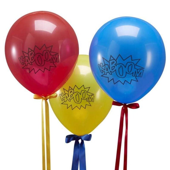 Comic Superhero Balloons 10ct | Superhero Party Decor | Superhero ...