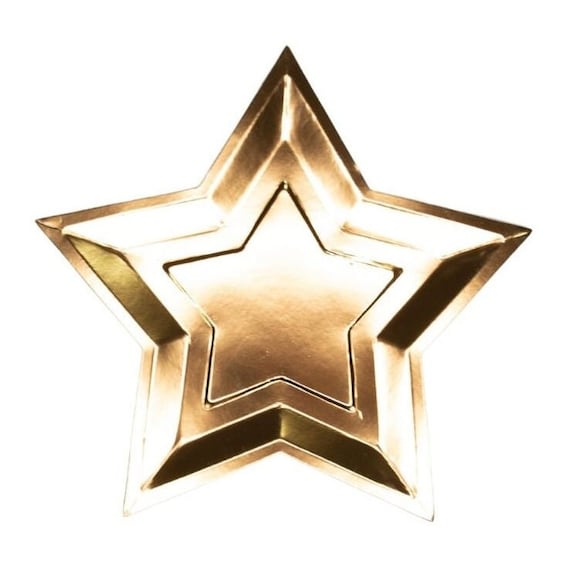 Gold Star Lunch Plates 8ct | Carnival Birthday | Twinkle Little Star ...