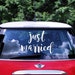 Just Married Car Sticker | White Wedding Reception Decor | Just Married ...