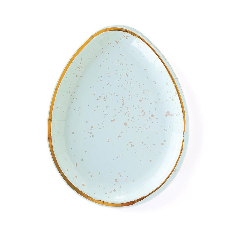 Egg Shaped Easter Plates - Etsy