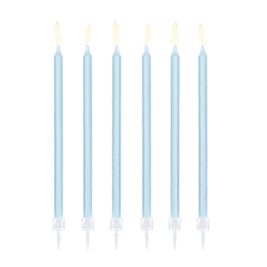Tall Light Blue Birthday Candles (12ct) – Cake Toppers - Etsy
