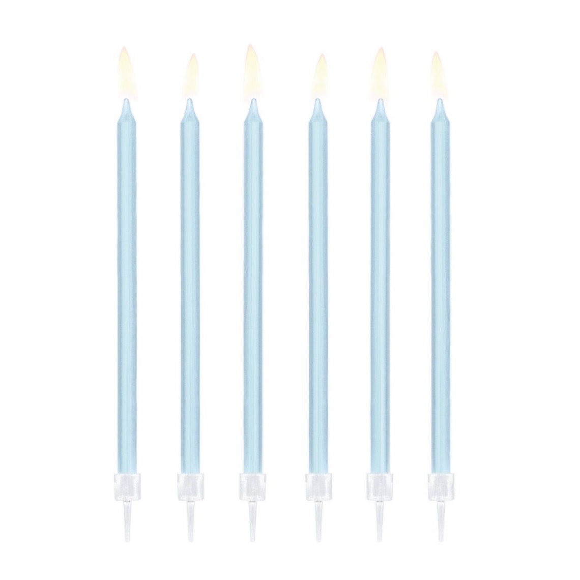 Tall Light Blue Birthday Candles (12ct) – Cake Toppers - Etsy