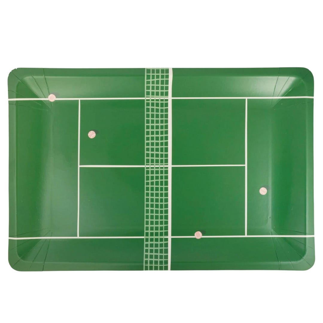 Tennis Court Paper Plates (8ct) – Game Day or Country Club Tennis Party ...