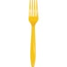 Yellow Plastic Forks Service for 24 | Silverware | Party Utensils ...