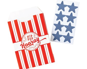 4th of July Treat Bags Red and Blue Party Favor Bags With - Etsy