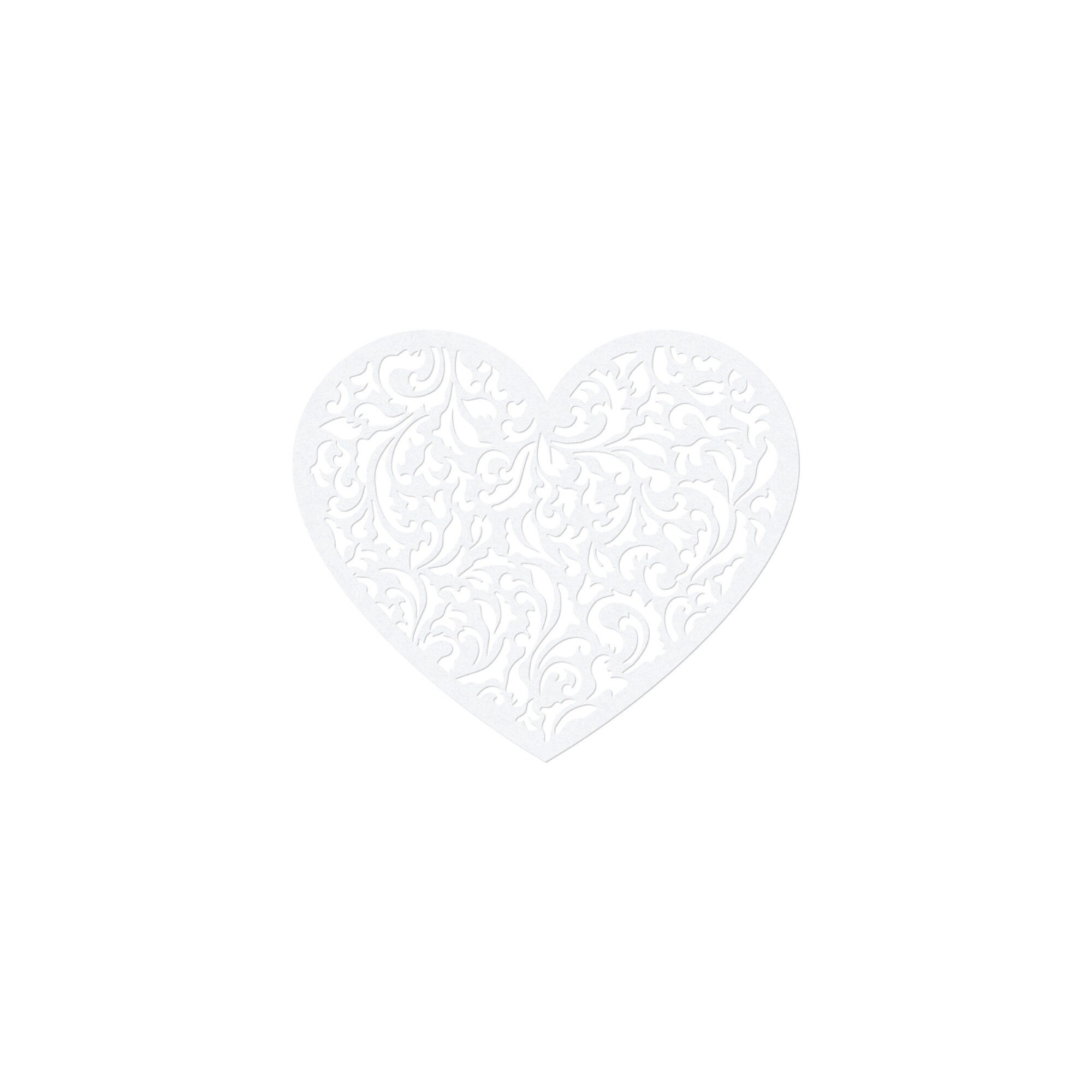 Medium White Heart Cutouts 10ct Valentine's Day Card | Etsy