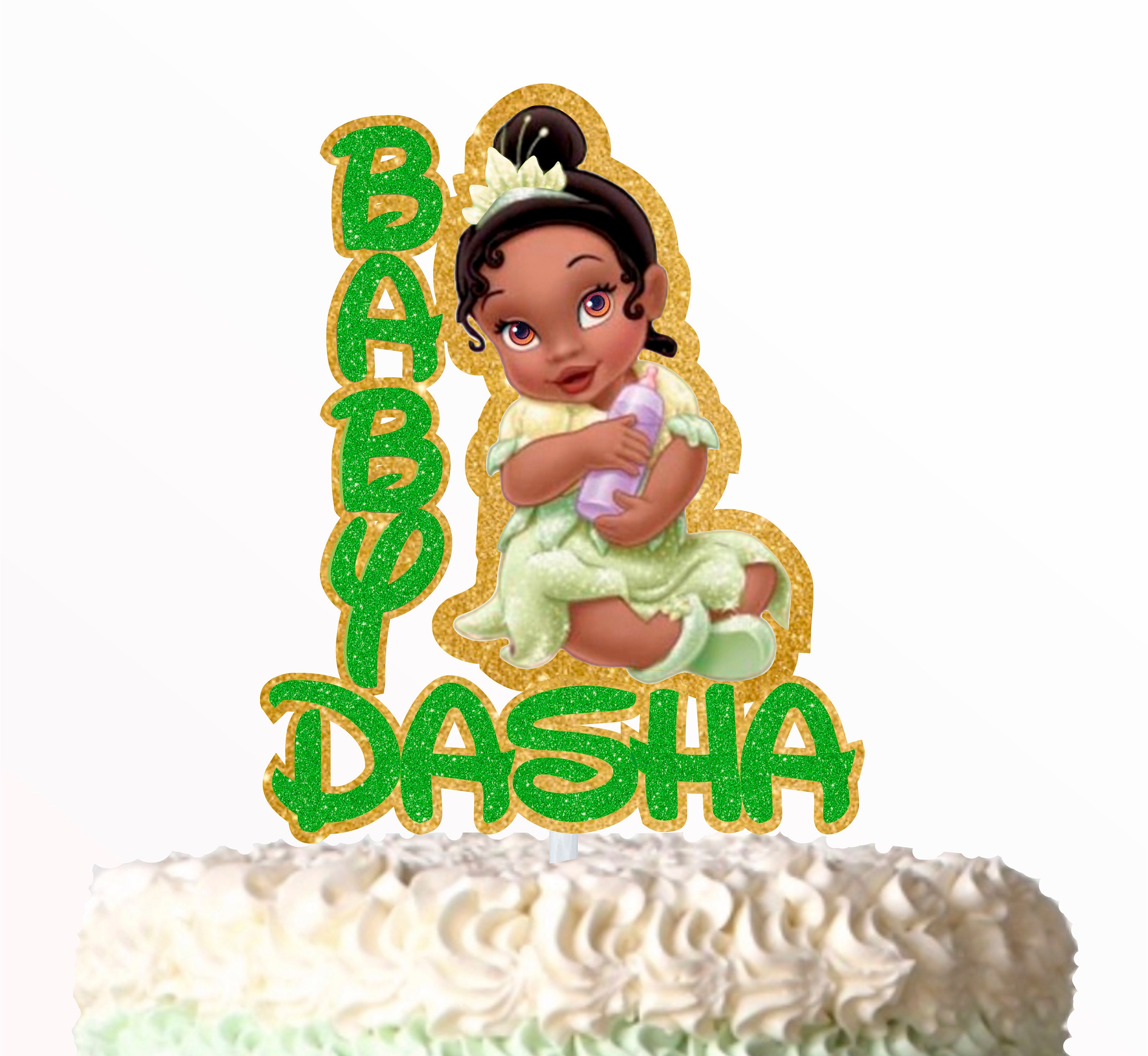 Princess & the Frog Theme Cake Topper Banners & Signs Party Supplies ...