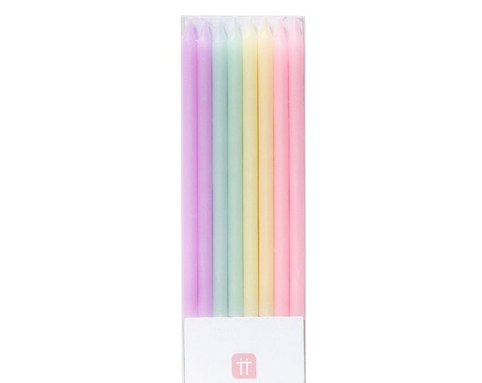 Pastel Rainbow Birthday Candles | Birthday Cake Candles | Cake Topper ...