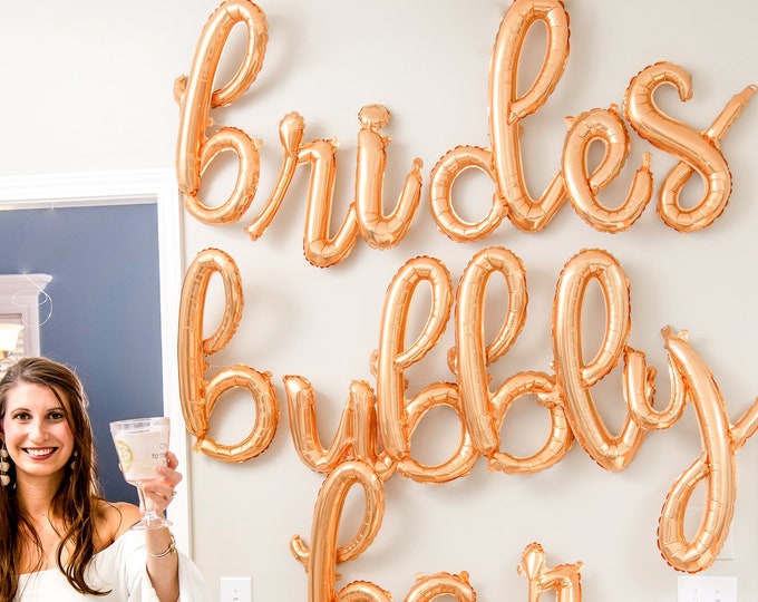 Custom Script Letter Balloons - Balloon Banner - Letter Balloon Garland ...