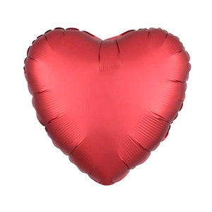 Heart Balloon - 17 Inch Satin Mylar Heart Balloon - Valentines Day ...