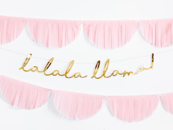 Llama Script Banner Boho Fa La La Llama Party Sign Cactus | Etsy