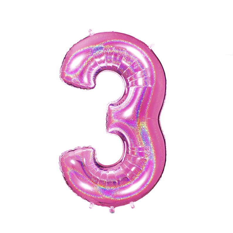 Giant Hot Pink Mylar Balloons - 40" Inch Metallic Pink Holographic ...