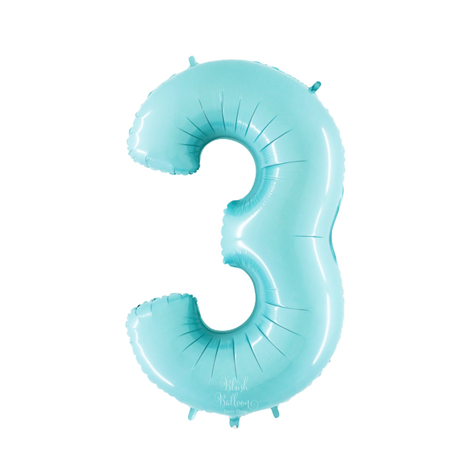 Giant Light Blue Number Balloons - Blue Mylar Number Balloons - 40 ...