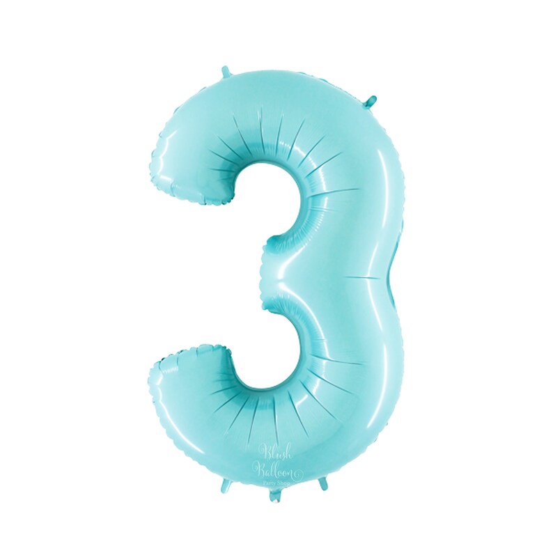 Giant Light Blue Number Balloons Blue Mylar Number Balloons - Etsy