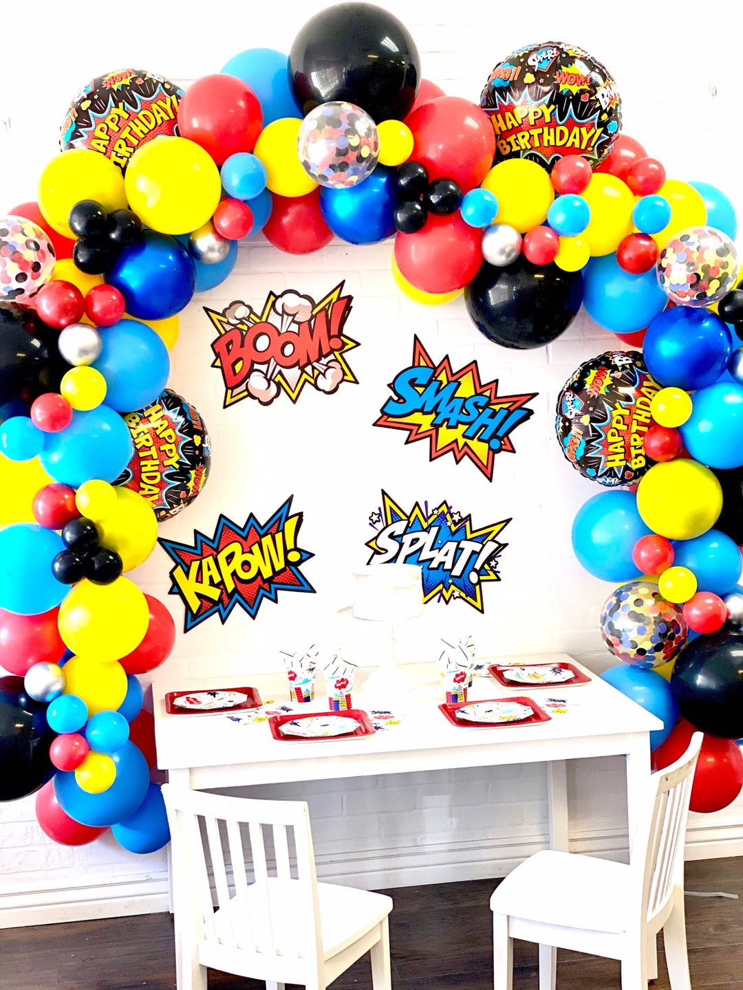 Super Hero Balloon Garland Kit | Super Hero Birthday | Shades of Blues ...