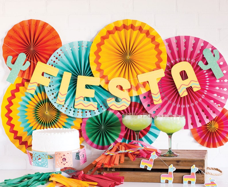 FIESTA Balloon Banner | Fiesta Balloons | Fiesta Script Letter Balloons ...