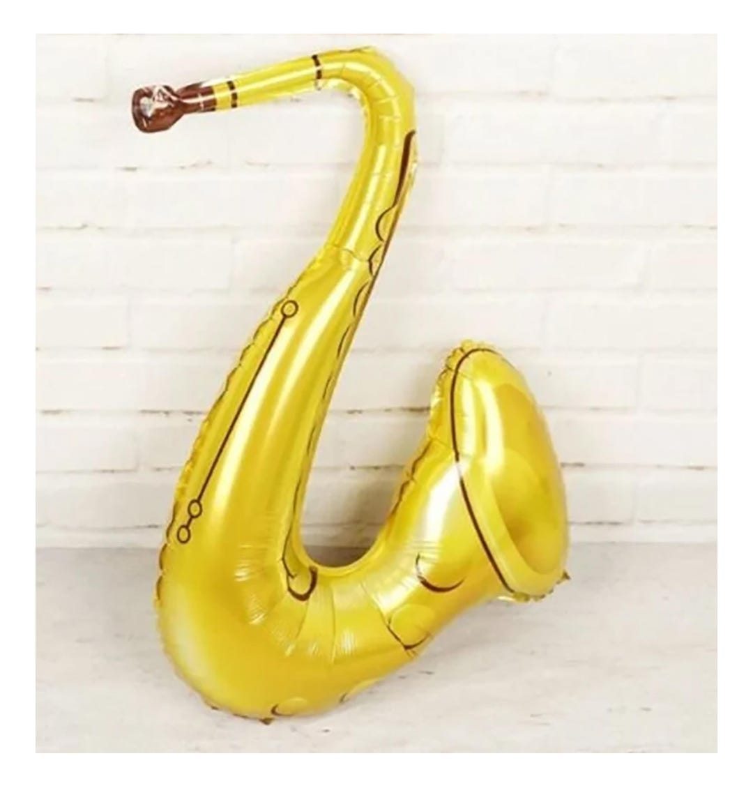 Saxophone Balloon | Giant Saxophone Mylar | Music Party Decor | Jazz ...