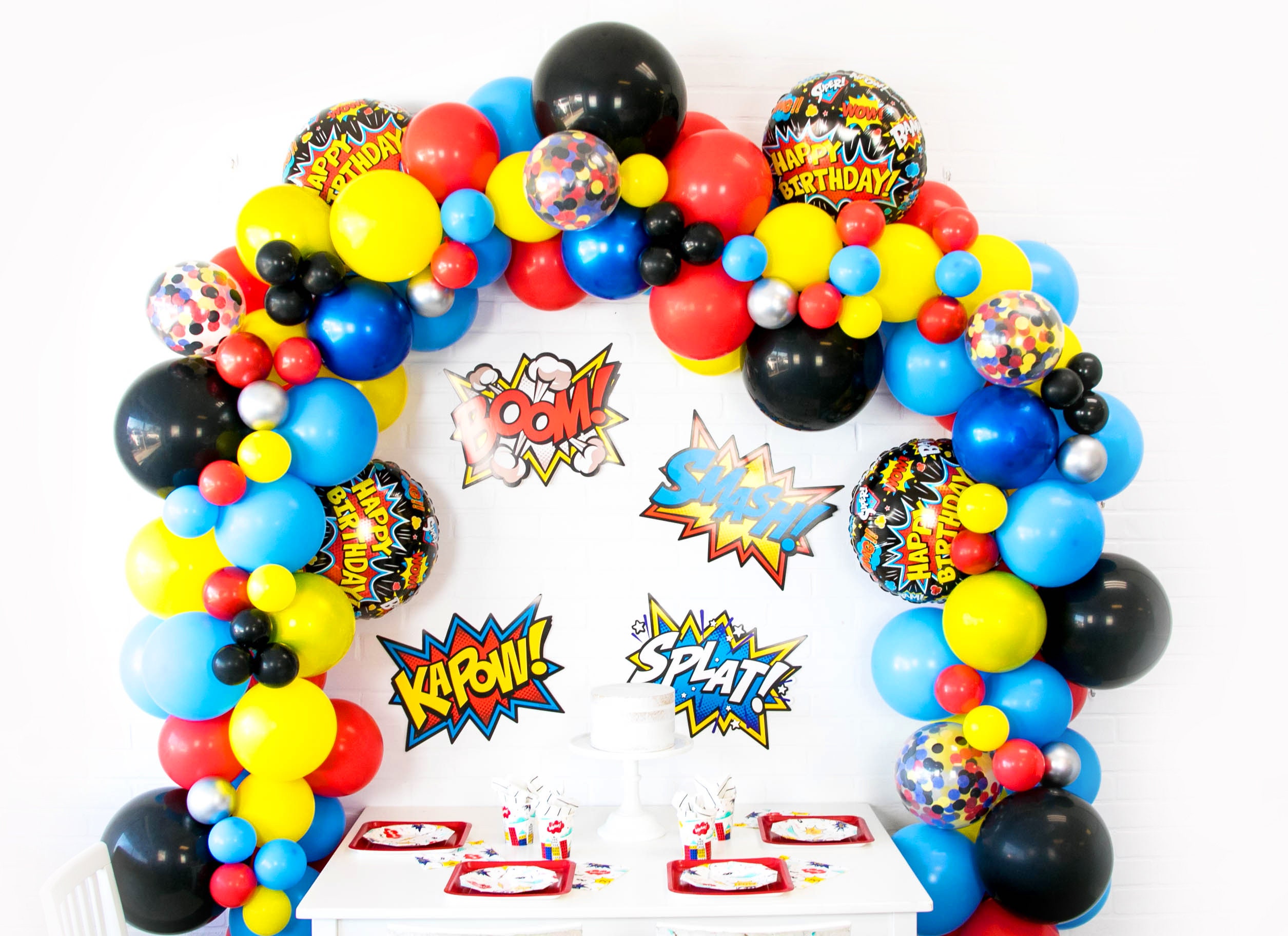 Super Hero Happy Birthday Balloon Superhero Balloons Giant | Etsy