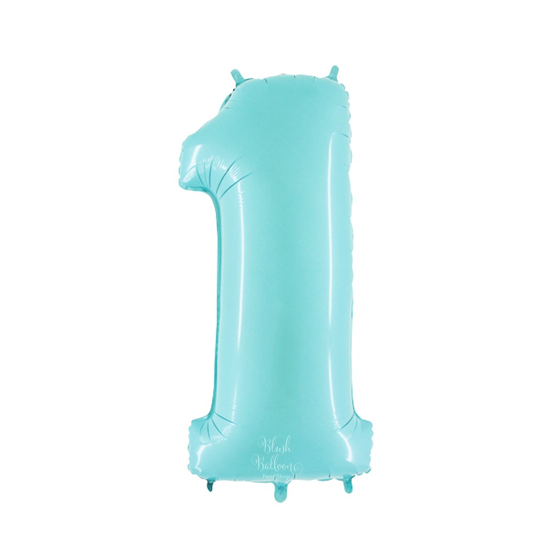 Giant Light Blue Number Balloons - Blue Mylar Number Balloons - 40 ...