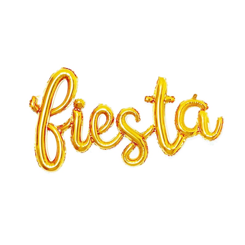 FIESTA Balloon Banner | Fiesta Balloons | Fiesta Script Letter Balloons ...