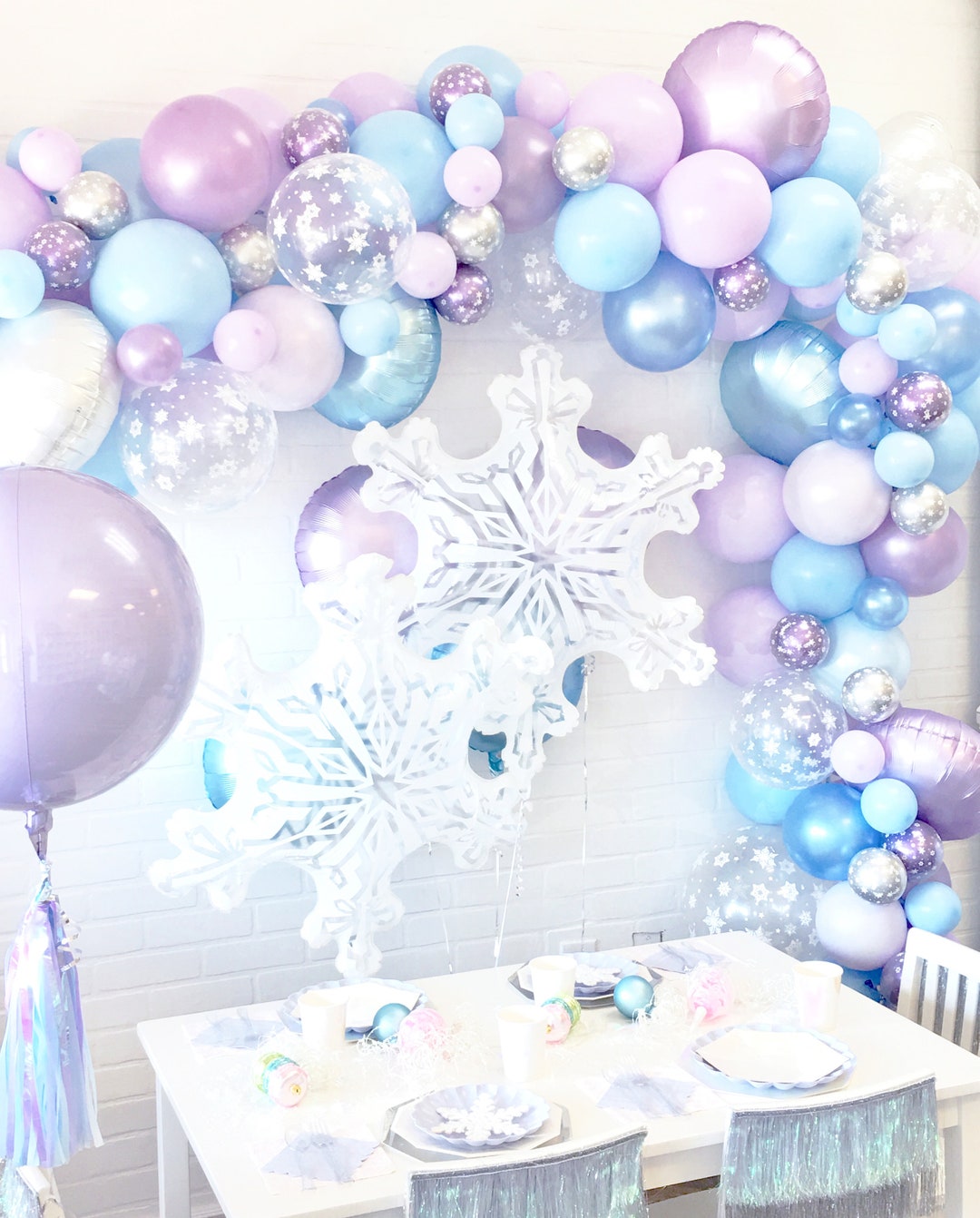 SNOWFLAKE Balloon Giant Snowflake Shape Balloon, Frozen Inspired ...