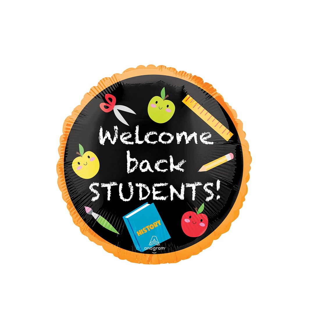 Welcome Back Students Mylar Balloon | 17" School Themed Mylar Balloon ...