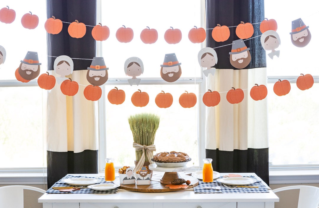 Pumpkin Banner | Thanksgiving Pumpkin Banner | Autumn Table Decor ...