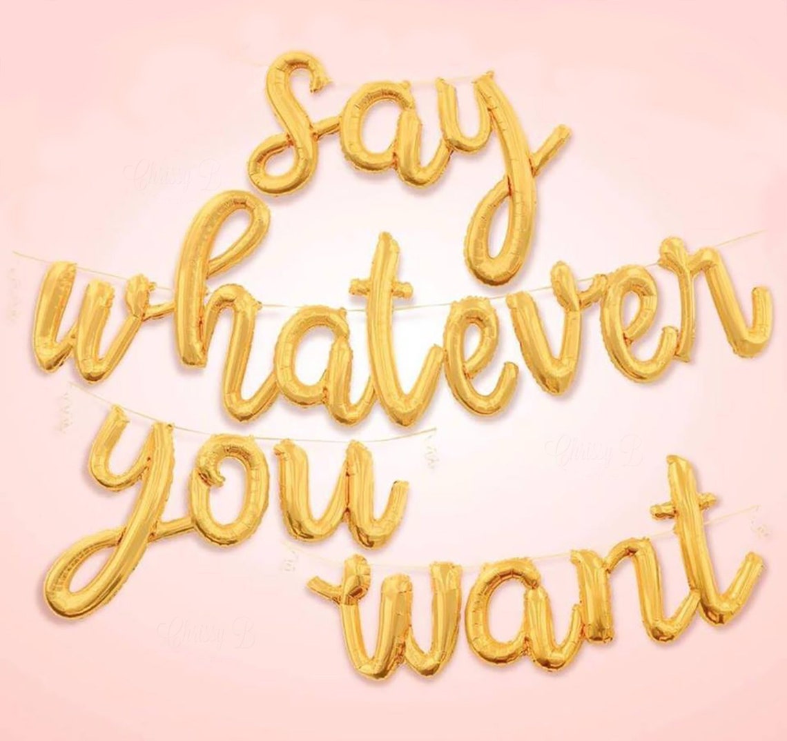 Custom Script Letter Balloons Balloon Banner Letter | Etsy