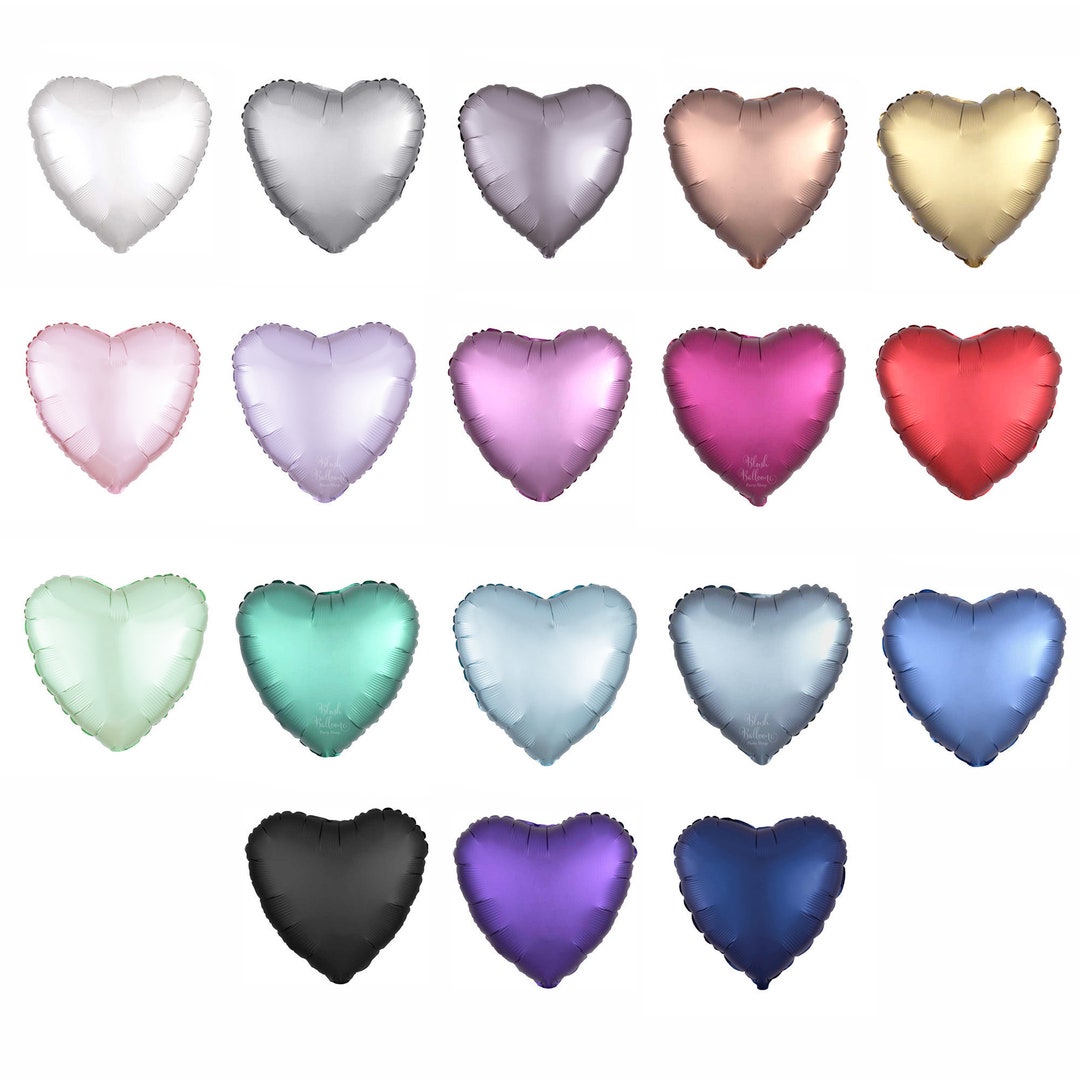 Heart Balloon - 17 Inch Satin Mylar Heart Balloon - Valentines Day ...