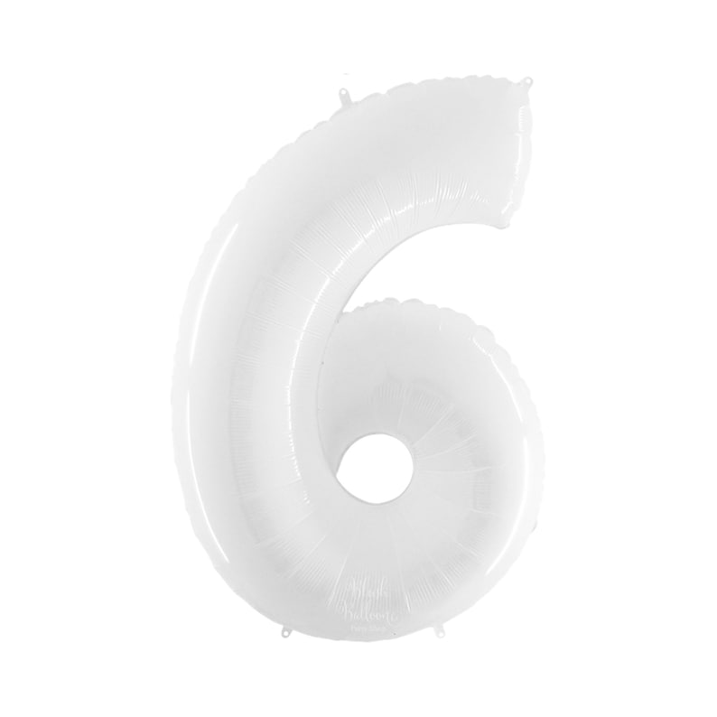 Giant Number Balloons Bright White Mylar Number Balloons | Etsy