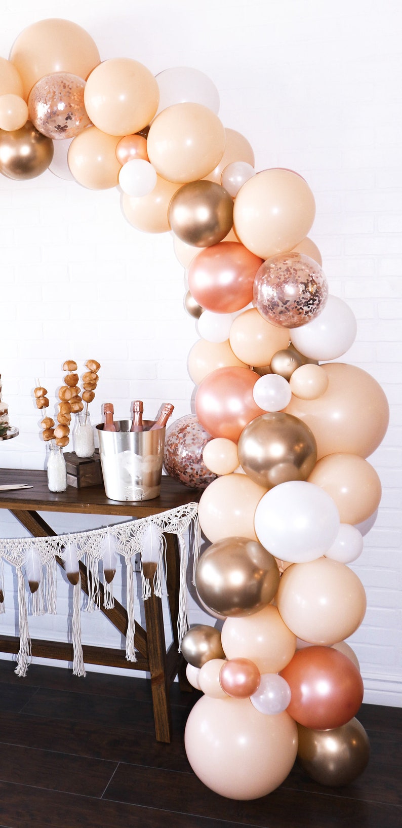 Rose Gold and Blush Balloon Garland Kit Blush Balloon | Etsy