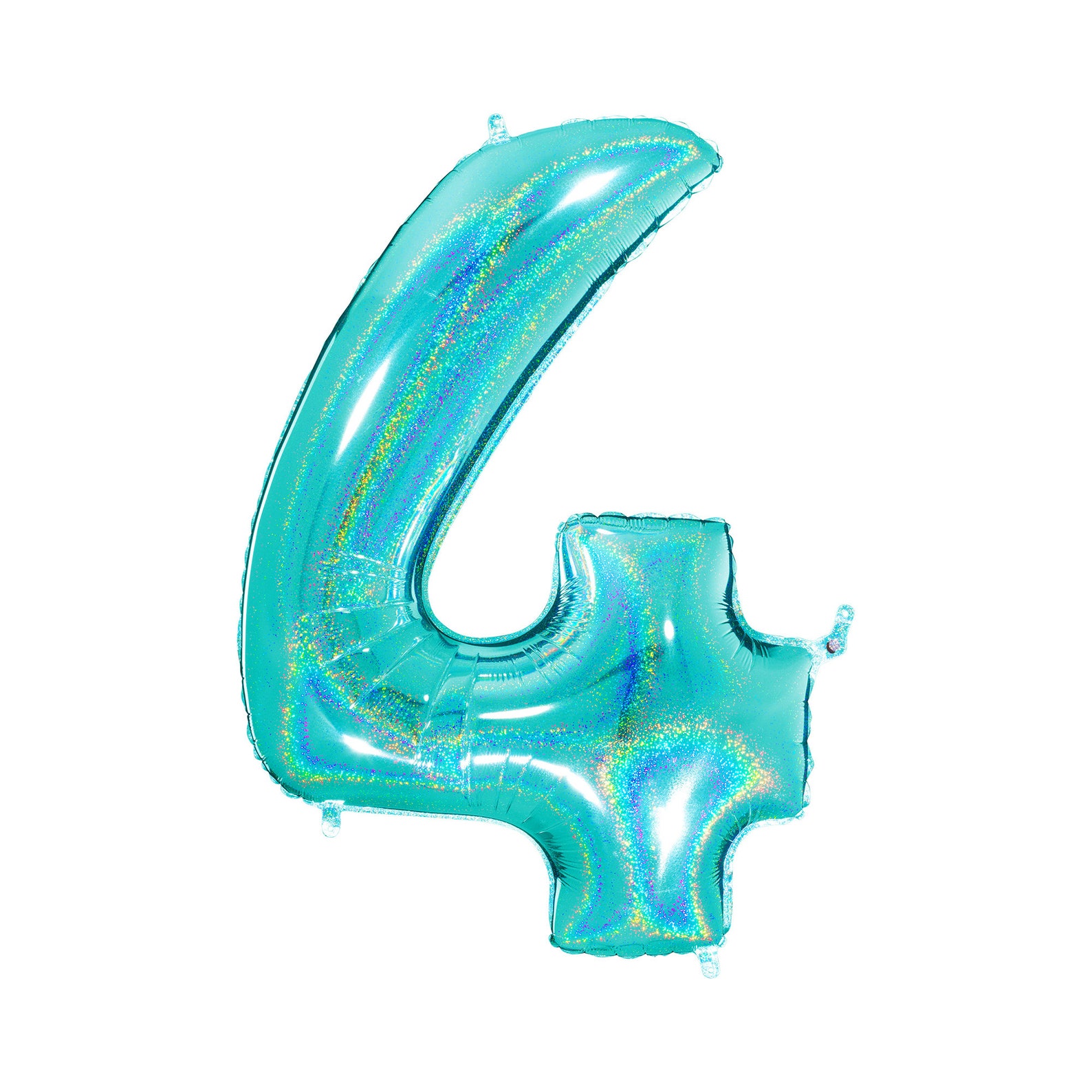 Giant Number Balloons Aqua Holographic Mylar Number Balloons - Etsy