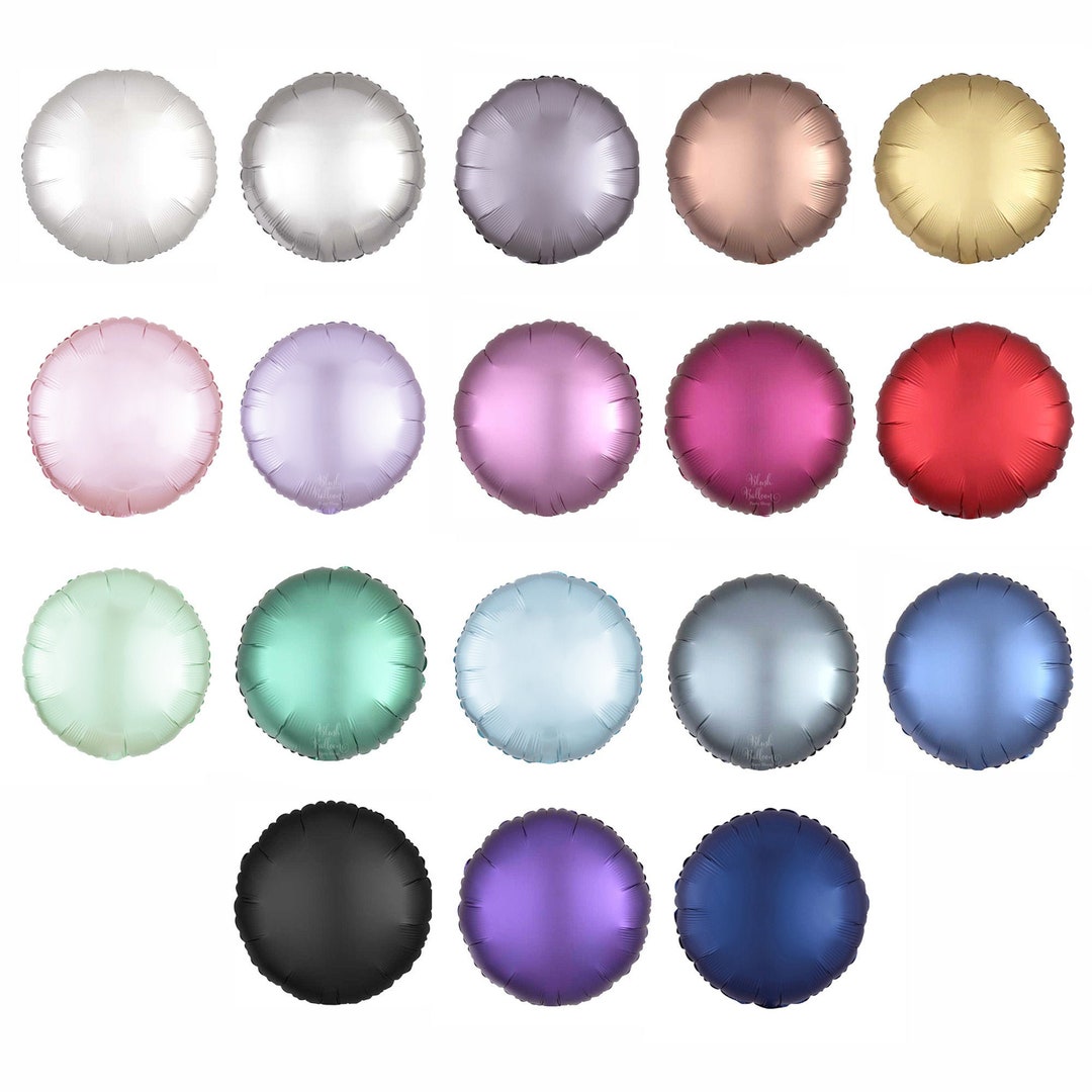 Round Balloon - 19 Inch Satin Mylar Round Balloon - Round Balloons With ...