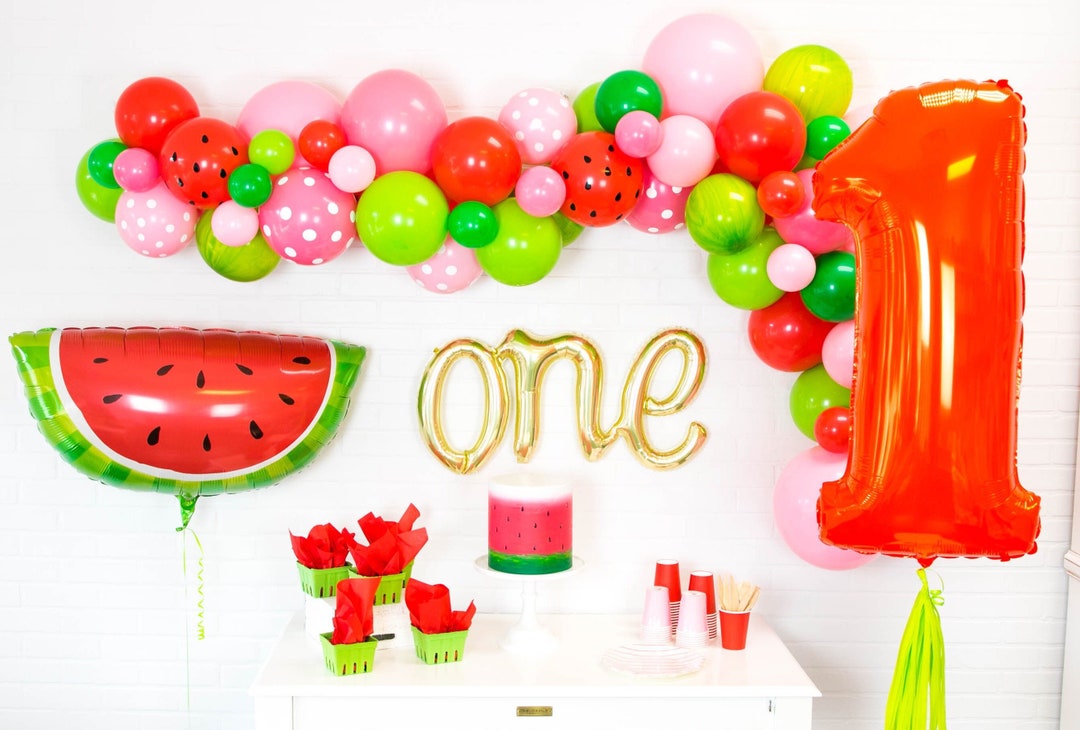 Watermelon Balloon Garland Kit | DIY Watermelon Balloon Arch ...