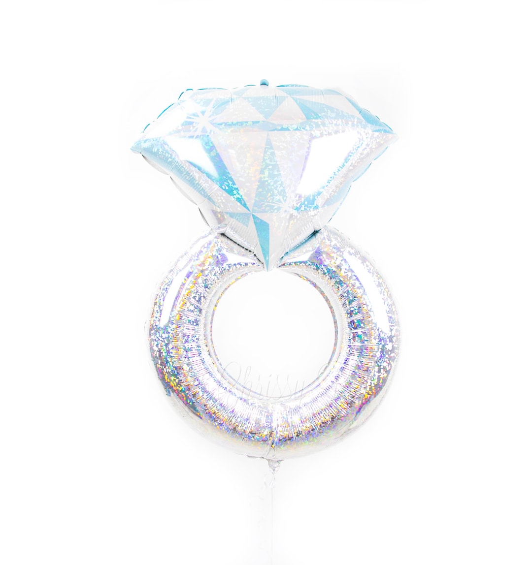 Diamond Engagement Ring Balloon Giant 37 Inch Mylar Balloon Diamond ...
