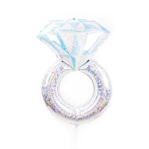 Diamond Engagement Ring Balloon - Giant 37 Inch Mylar Balloon - Diamond ...